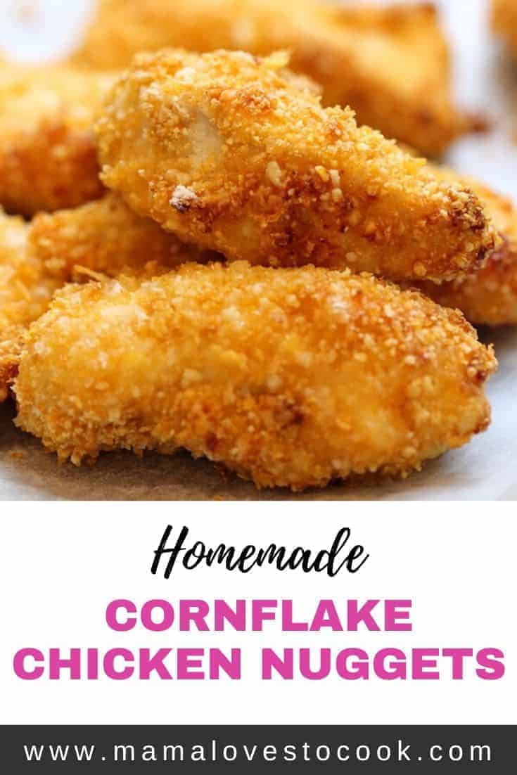 Cornflake Chicken Nuggets - Mama Loves to Cook