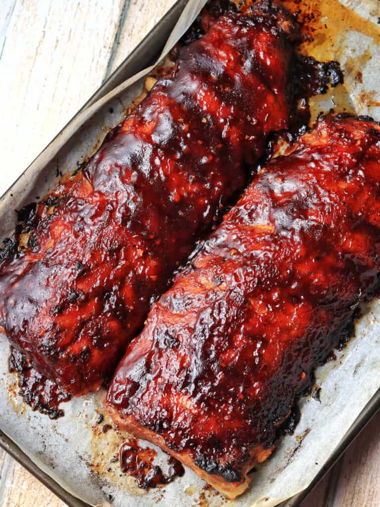 Oven Baked Barbecue Ribs - Mama Loves to Cook